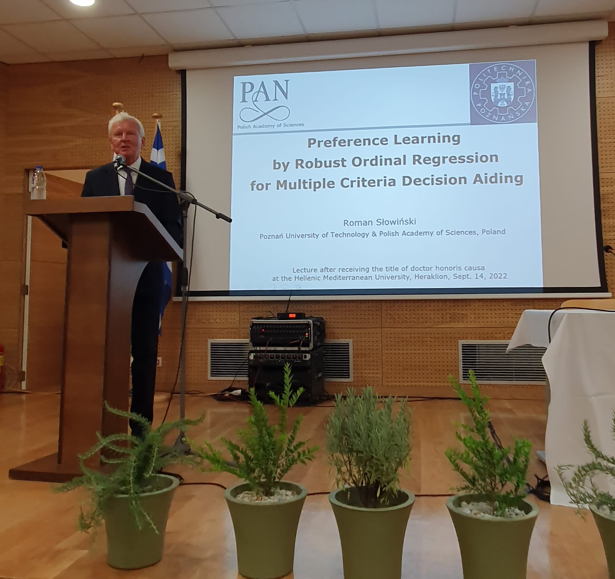 PROF. ROMAN SŁOWIŃSKI IS DOCTOR HONORIS CAUSA OF THE DEPARTMENT OF ...